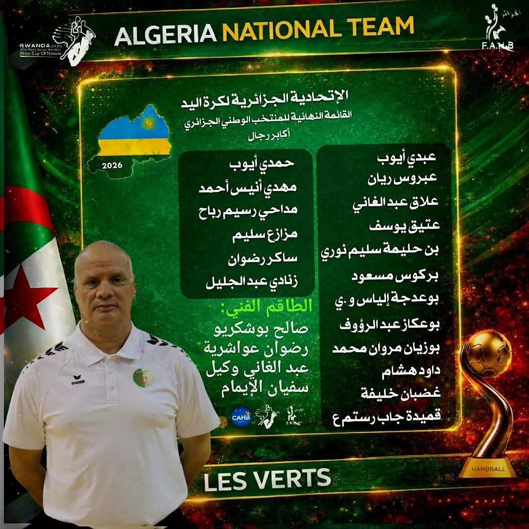 Algeria Announces Final Handball Squad for 2026 Africa Cup - DZWatch
